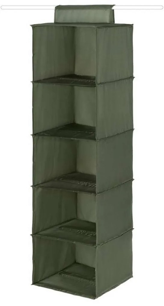 Compactor - Závěsný organizér 30x30x105 cm, 5 přihrádek, zelená RAN10871