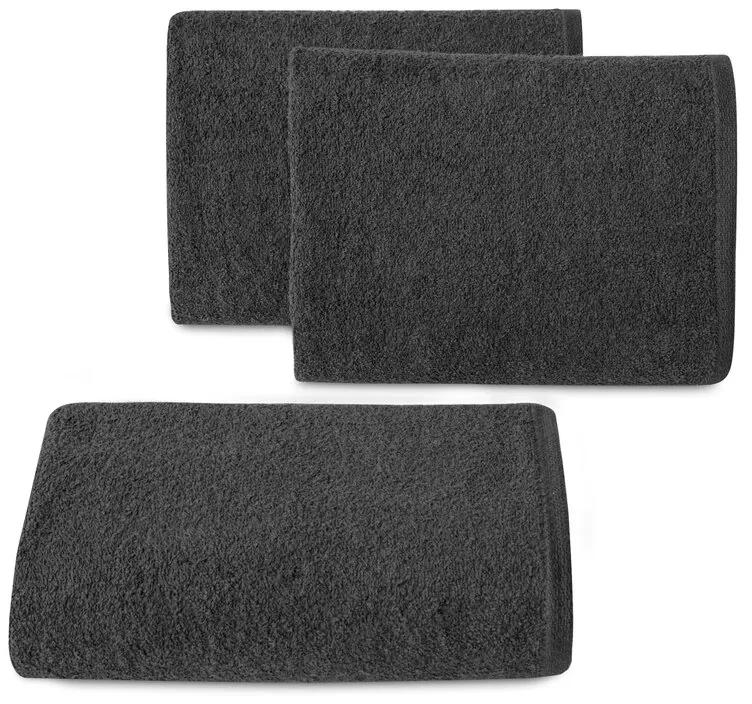 Klasický černý bavlněný ručník TIANA1 Rozměr: 50 x 100 cm