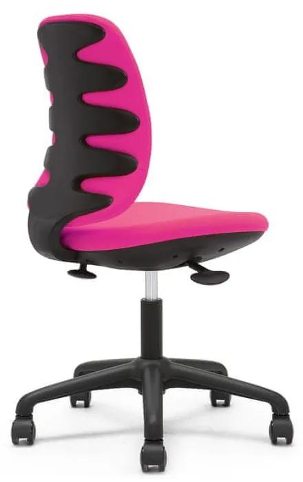 Dalenor Dětská židle Flexy, textil, černá podnož / růžová