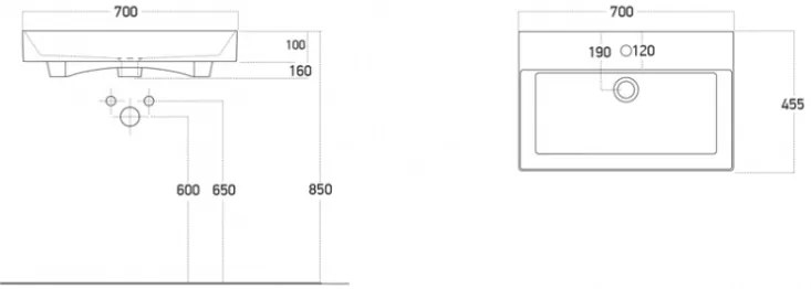 Lavedo Manhy White 70 koupelnová skříňka s umyvadlem
