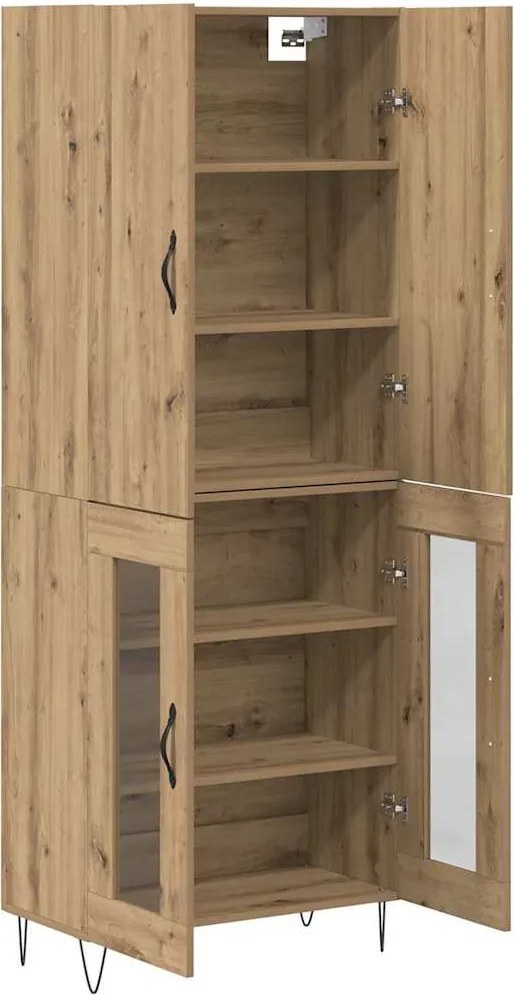 Vysoký bufet 2 ks Artisanový dub 69,5 x 34 x 180 cm 3403166