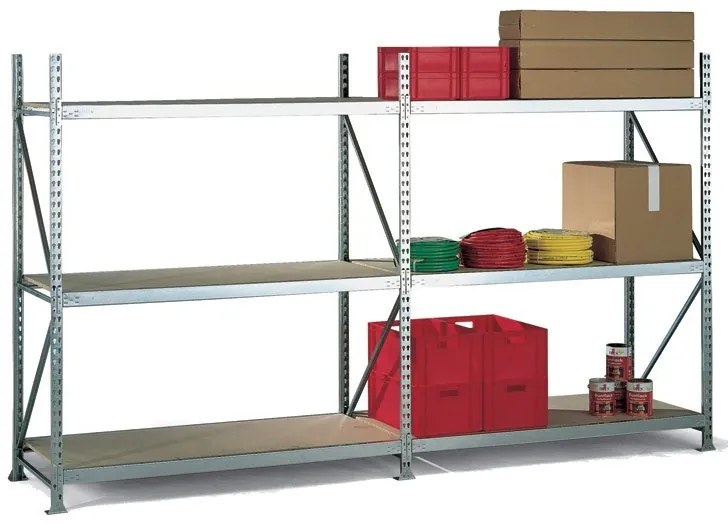 Policový regál, nosnost 600 kg, 2500 x 2200 x 800 mm, základní