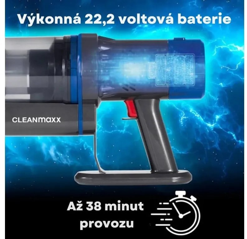 CleanMaxx AKU tyčový a ruční vysavač 2v1 ATV-15630