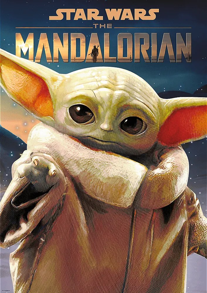 Trefl premium plus star wars: mandalorian - grogu 1000 dílků
