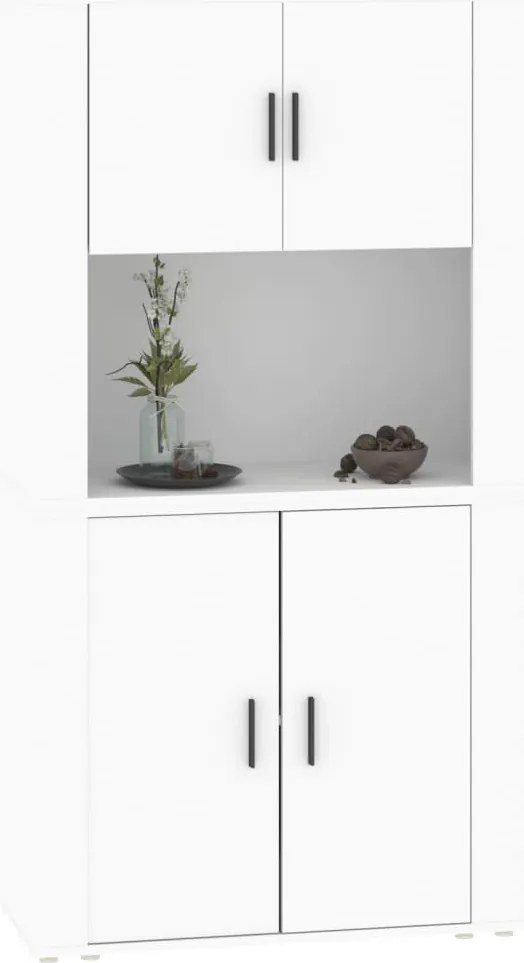 Skříň highboard bílá kompozitní dřevo 3185351