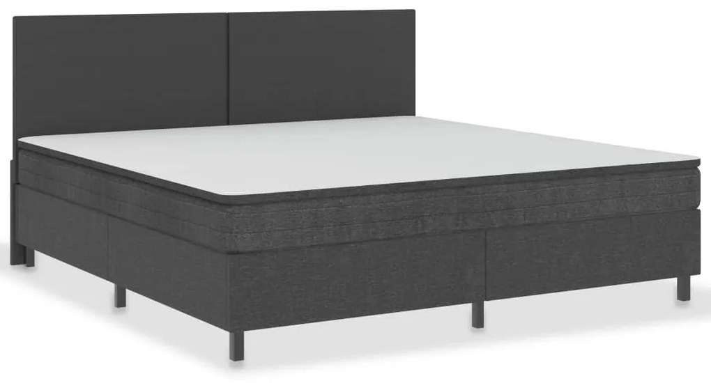 Postel boxspring šedá textil 200 x 200 cm 287467