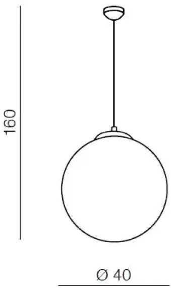 Kovový lustr bílé Ball 40