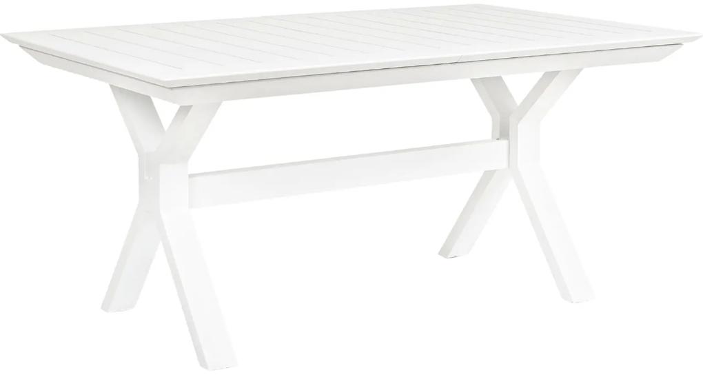 OnaDnes -20% Bílý hliníkový zahradní rozkládací stůl Bizzotto Kenyon 180/240 x 100 cm