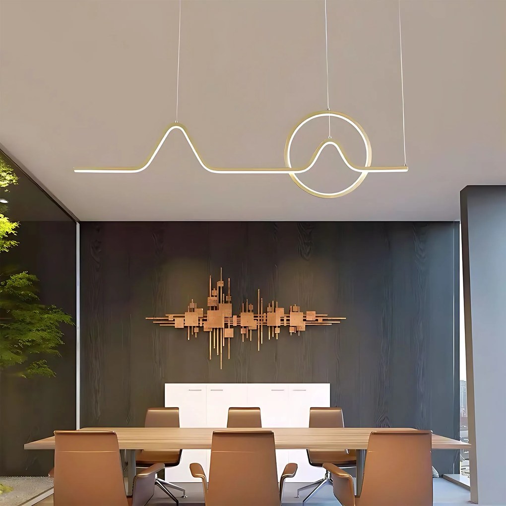 Toolight Závěsné LED osvětlení E6 LHJ022-CP 120 cm zlaté
