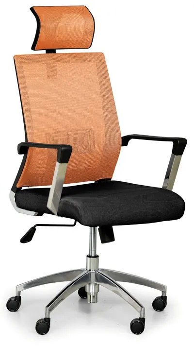 Kancelářské křeslo ELITE NET, oranžová/černá