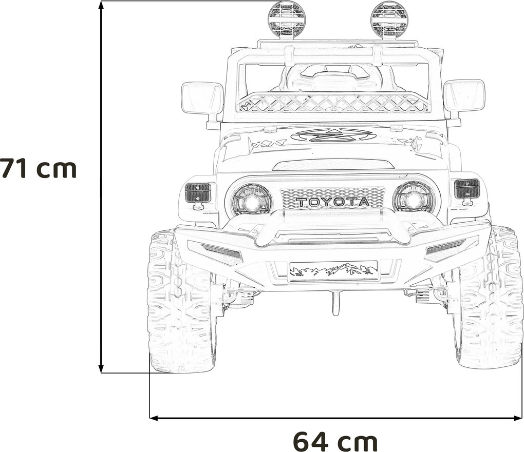 Ramiz Elektrické autíčko Toyota FJ Cruiser černé terénní + ovladač