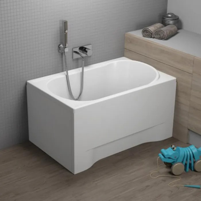 Polimat Akrylátová obdélníková vana Mini 100x65 (110x70) Barva: Bílá, Rozměry (cm): 100x65
