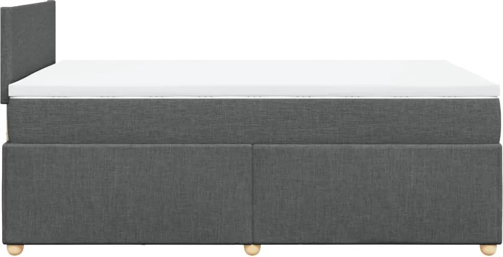 Box spring postel s matrací tmavě šedá 120x190 cm textil 3286613