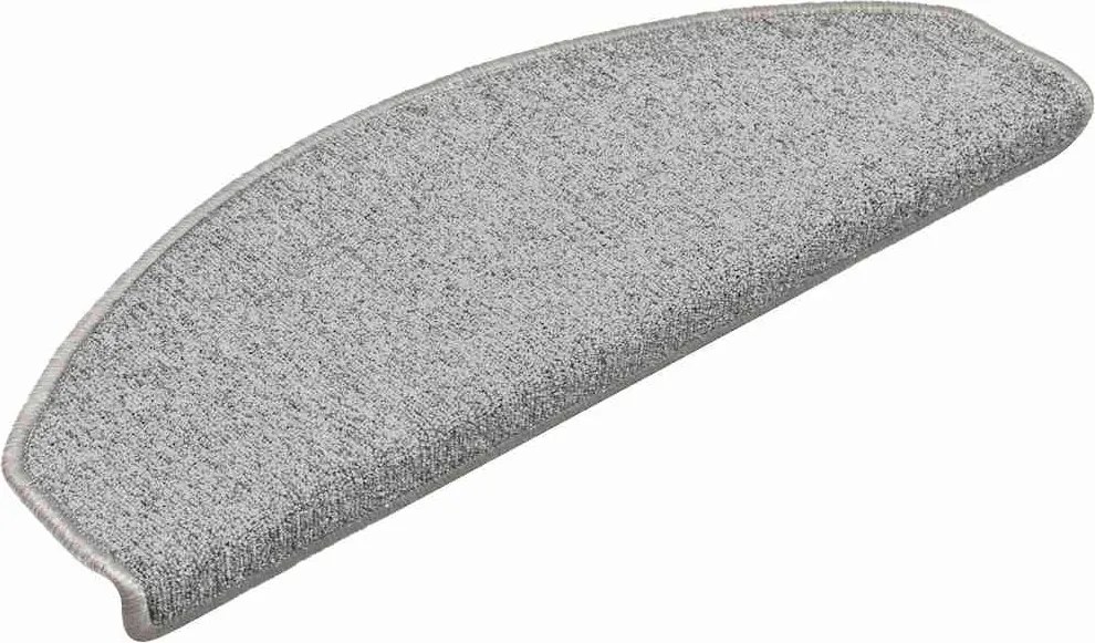 Schodové rohože 15 ks 65 x 24 x 4 cm světle šedé, půlkulaté, velké 322371