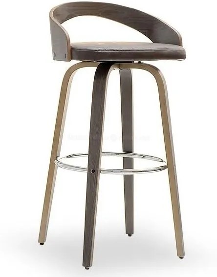 design4life Barová židle EMAJIKO šedý dub