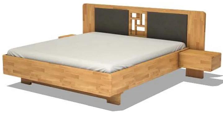 Lucatec Dřevěná postel Levita 200x140 Jádrový buk