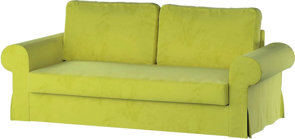 Potah na pohovku IKEA Backabro,  3-místná, rozkládací barva zelená látka lesklé, sametová