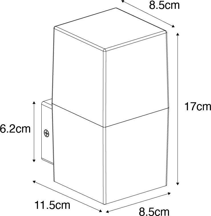 Moderní venkovní nástěnné svítidlo šedé IP44 - Dánsko