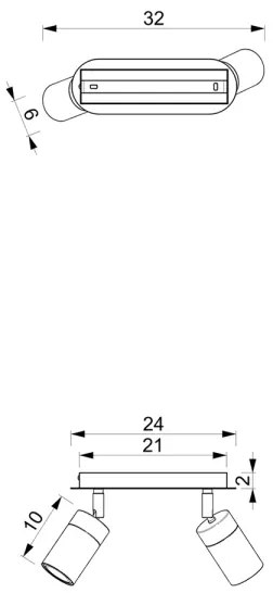 Brilagi - Bodové svítidlo POKER 2xGU10/25W/230V zelená