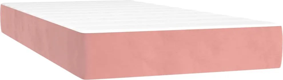 Box spring postel s matrací růžová 120x190 cm samet 3270498