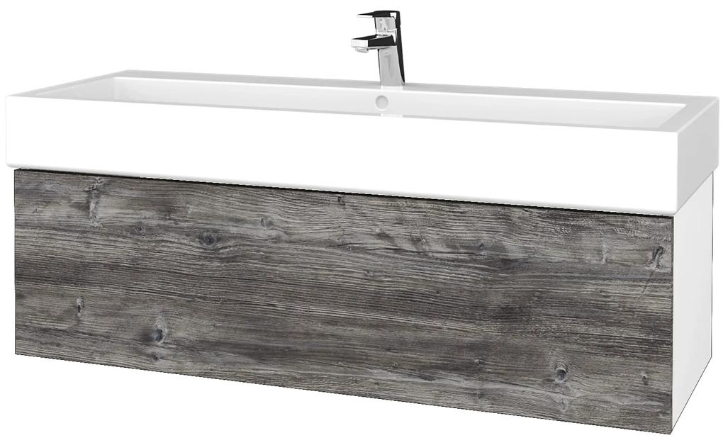 Dřevojas Koupelnová skříň VARIANTE SZZ 120 Varianta: N01 Bílá lesk / L01 Bílá vysoký lesk