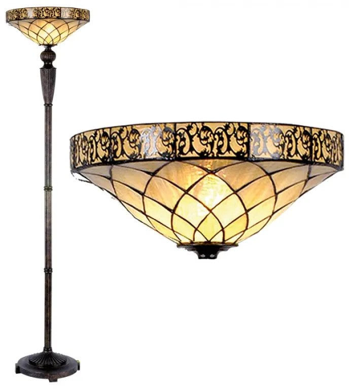 Stojací lampa Tiffany- 	Ø 41*179 cm 1x E27 / max – 41x179 cm
