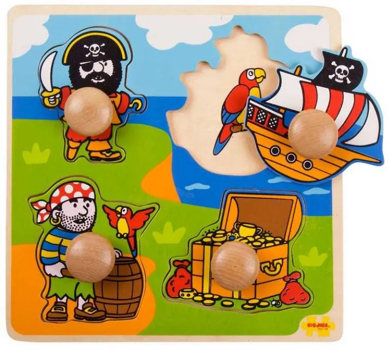 Bigjigs Toys Vkládací puzzle piráti