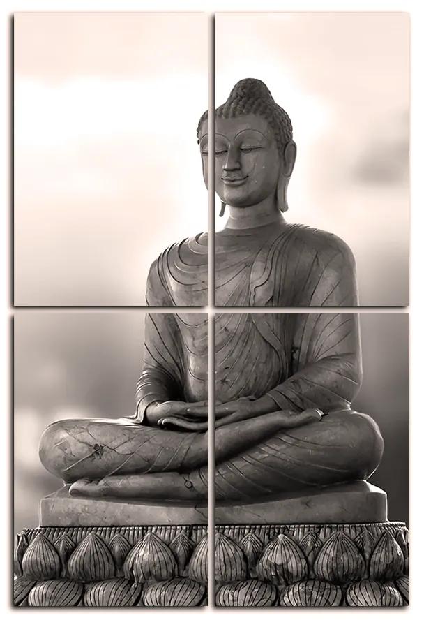 Obraz na plátně - Buddha a západ slunce - obdélník 759FC (120x80 cm)