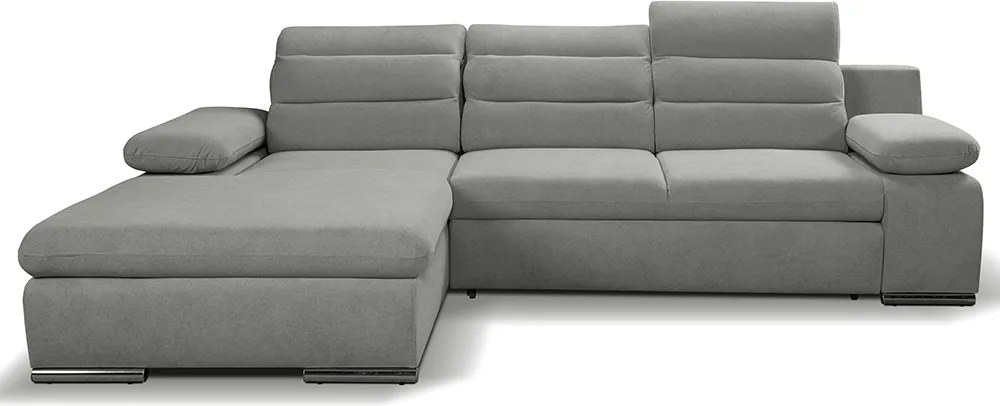 Sedací souprava GRECO MINI | 185x278 cm | 83 středně šedá | rozkládací + úložný prostor | VÝPRODEJ Z PRODEJNY