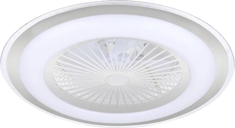 Stropní LED svítidlo Zephyr, 1x LED 48w, 3000-6000k, s, s ventilátorem a ovladačem
