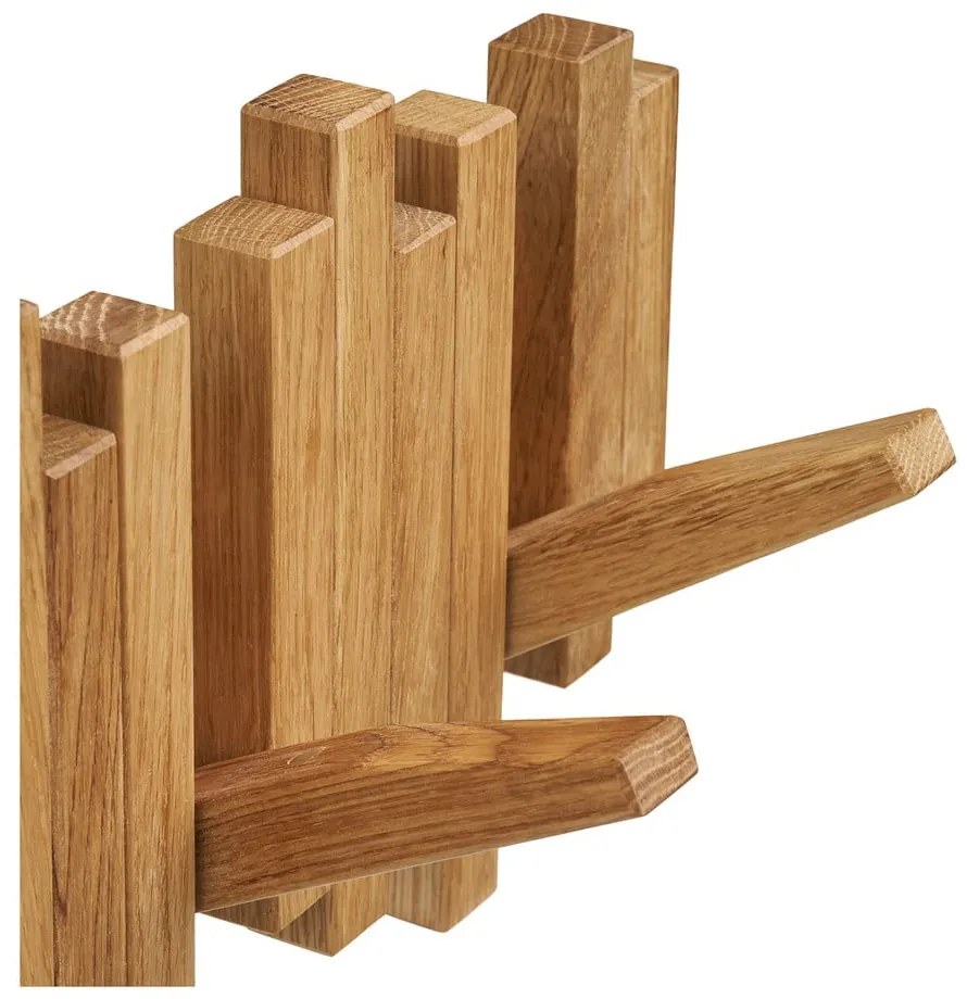 Nástěnný věšák z dubového dřeva v přírodní barvě 3 cm Caltra – House Nordic