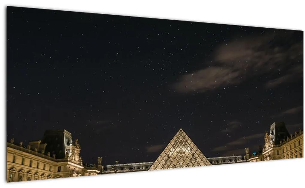 Obraz - Louvre v noci (100x40 cm), 40 dalších rozměrů