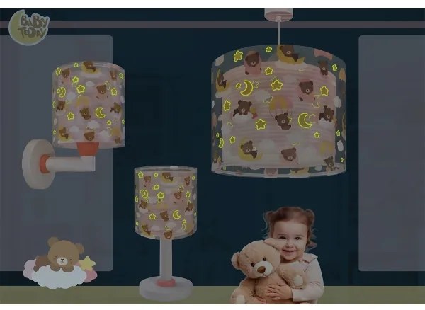 Dalber 41571S - LED Dětská lampička BABY TEDDY 1xG4/4W/230V růžová