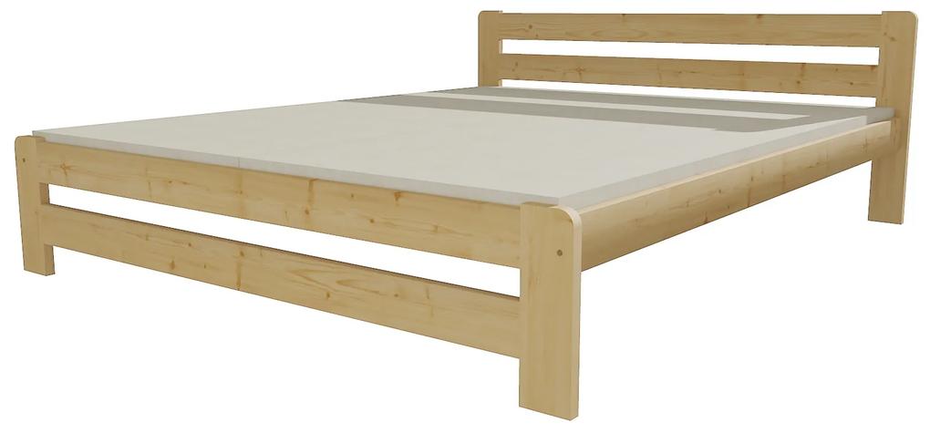 Dřevěná postel VMK 2B 160x200 borovice masiv přírodní lakovaná