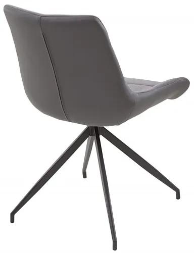 Židle Divani světle šedá černá retro / 40017