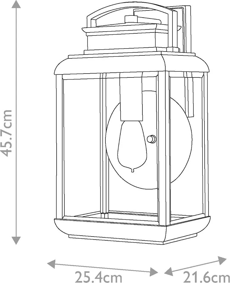 Venkovní nástěnná lampa Elstead BYRON L bronzová barva IP44/1×E27/46 cm