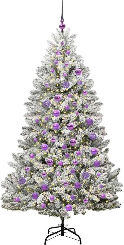 Umělý vánoční stromeček 180 cm 300 LED Teplá bílá PVC a ocel 3395754
