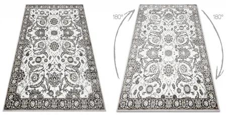 koberec MATEO 8037/944 Moderní rám, květiny strukturální šedá / béž velikost 180x270 cm | krásné koberce cz