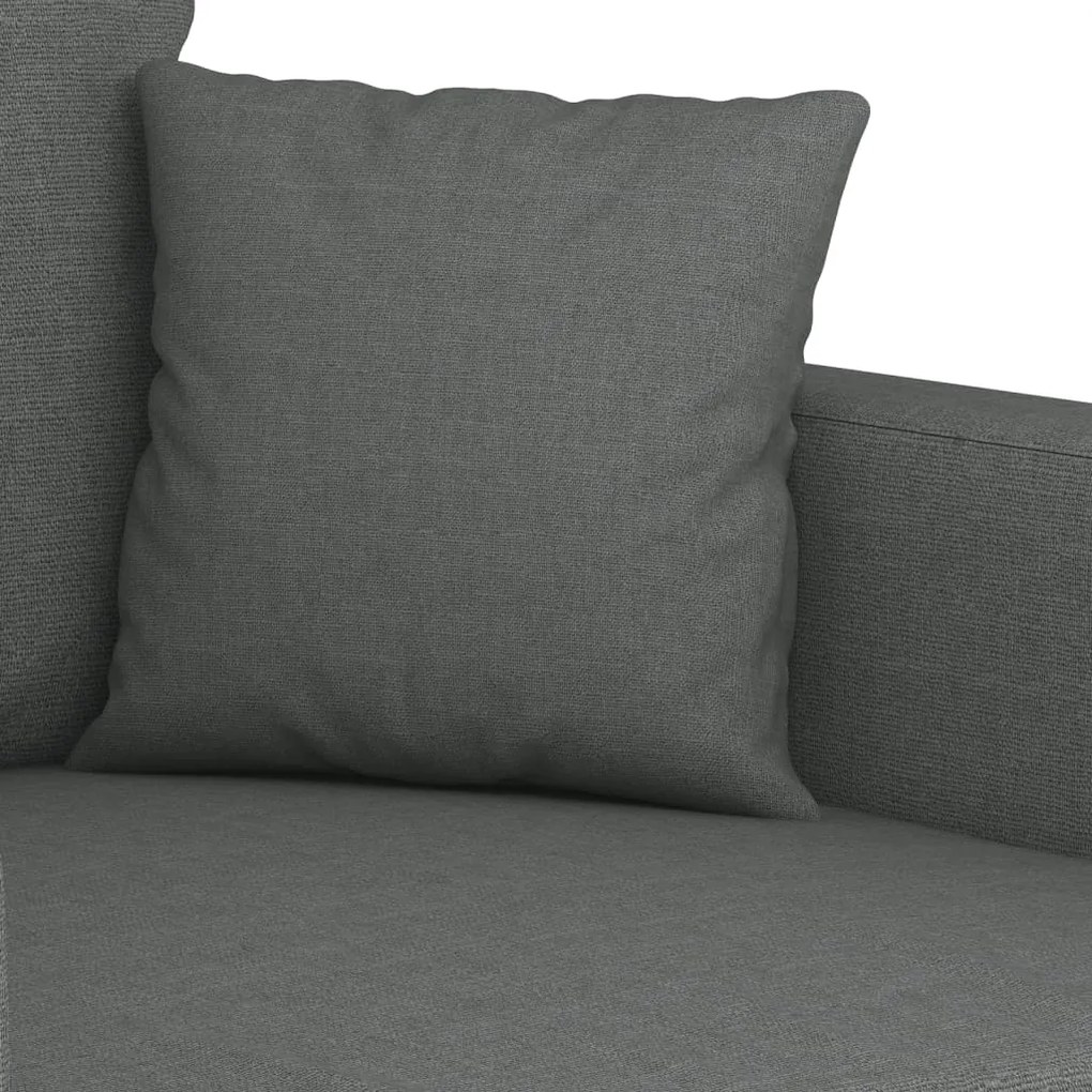3dílná sedací souprava s polštáři tmavě šedá textil 3201633