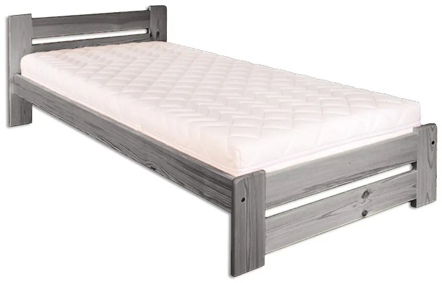 Drewmax Dřevěná postel 80x200 LK146 šedá
