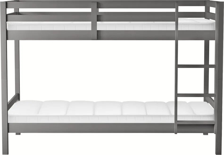 Kondela Patrová postel, 90x200, masivní dřevo, šedá, INEZA