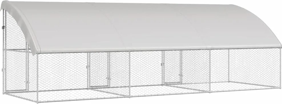 Psí kennel 3 ks Stříbrná 6 x 2 x 2 m Pozinkovaná ocel 3368326