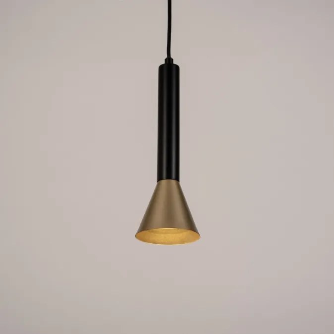 Závěsné minimalistické svítidlo nad noční stolek do ložnice Tolomeo Black and Gold One