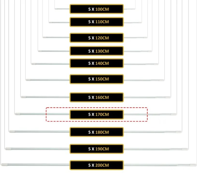 Erga Erga, stropní věšák na sušení prádla 5x170 cm, bílé, ERG-SEP-10SUSSUF5PP17