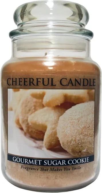 Cheerful Candle Vonná svíčka ve skle Máslová Sušenka - Gourmet Sugar Cookie, 24oz