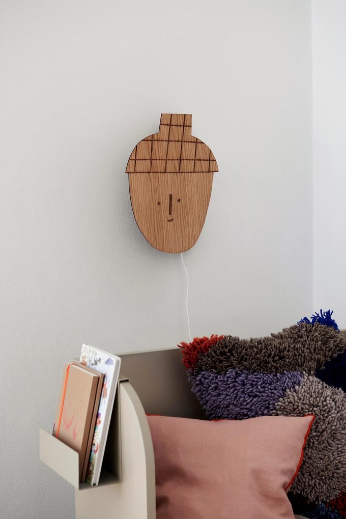 Nástěnná lampa Ferm Living Kids pták z dubového dřeva