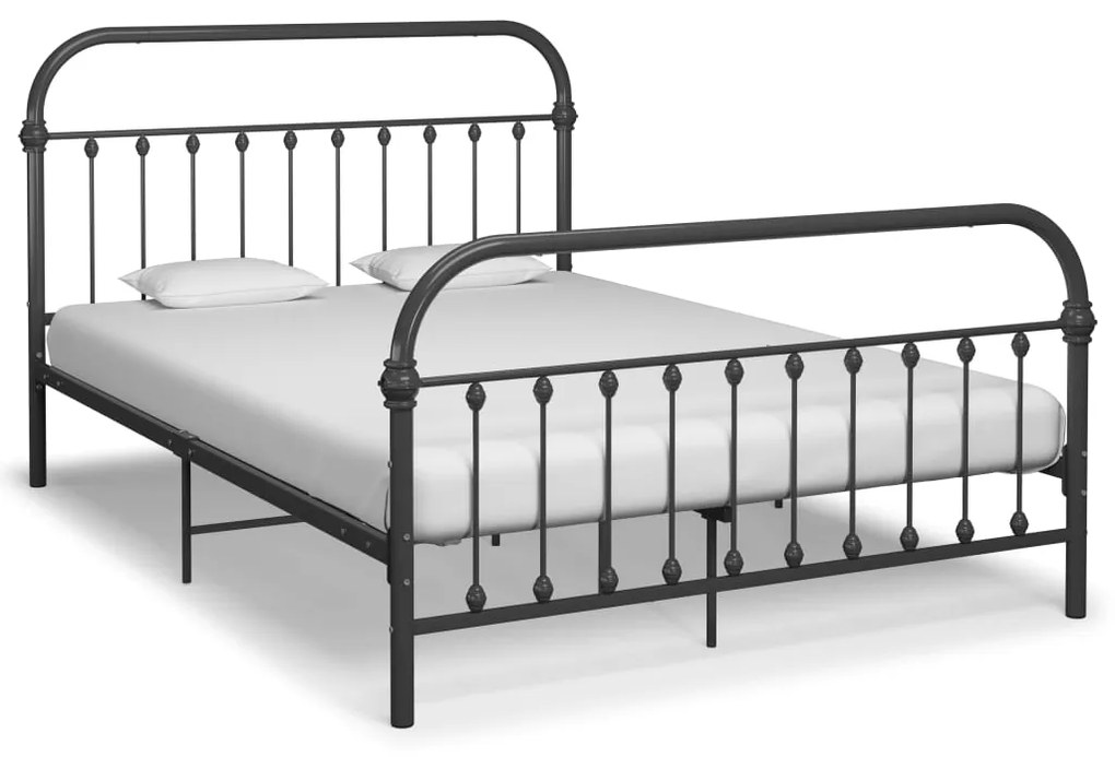 Rám postele šedý kov 120 x 200 cm,  284506