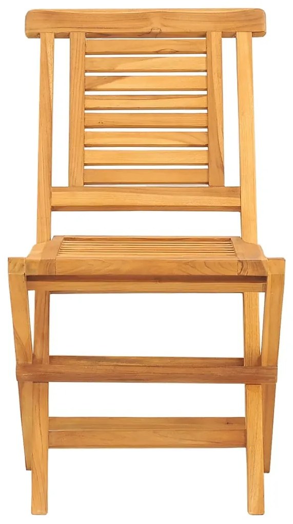 Skládací zahradní židle 2 ks 47x63x90 cm masivní teakové dřevo - Default Title