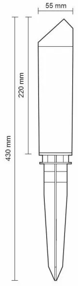 LED Venkovní lampa LED/3W/230V 2800K IP65