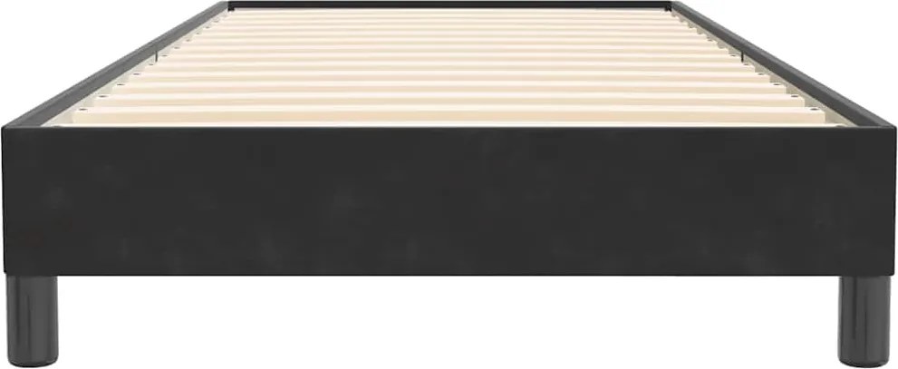 Postel Box Spring bez matrace černý 80x220 cm samet 3315851